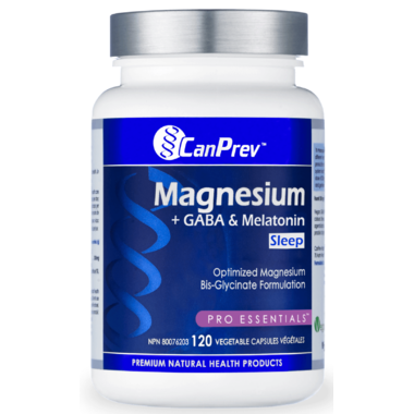 CanPrev: Magnesium + GABA & Melatonin for Sleep 120 capsules – V apothecary